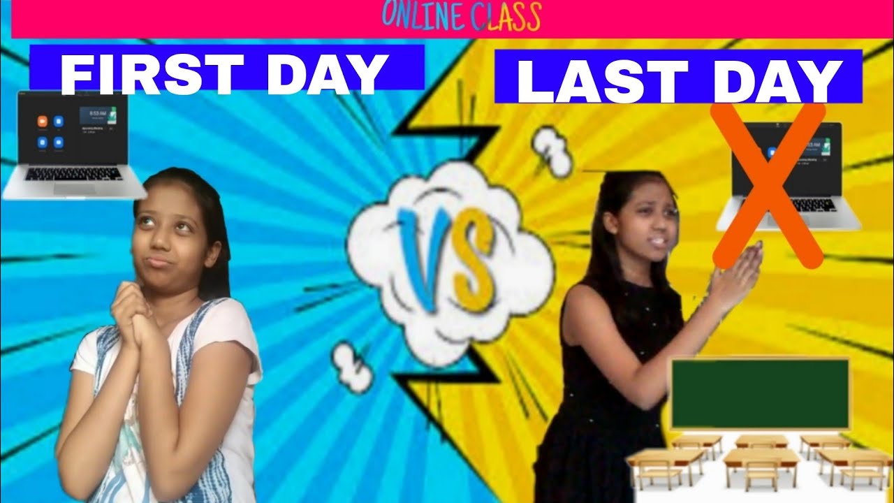 ONLINE STUDY FIRST DAY Vs LAST DAY - YouTube