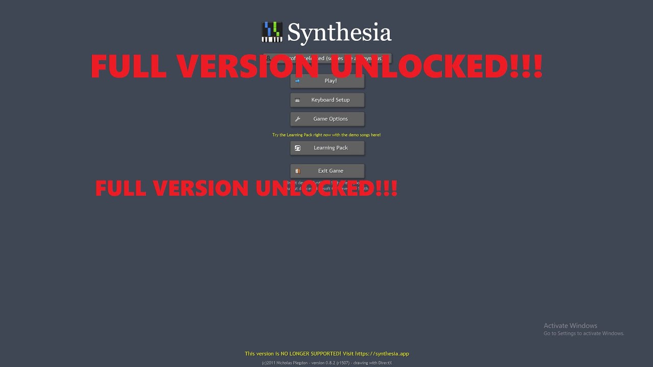 Synthesia Unlocked Full Version - YouTube