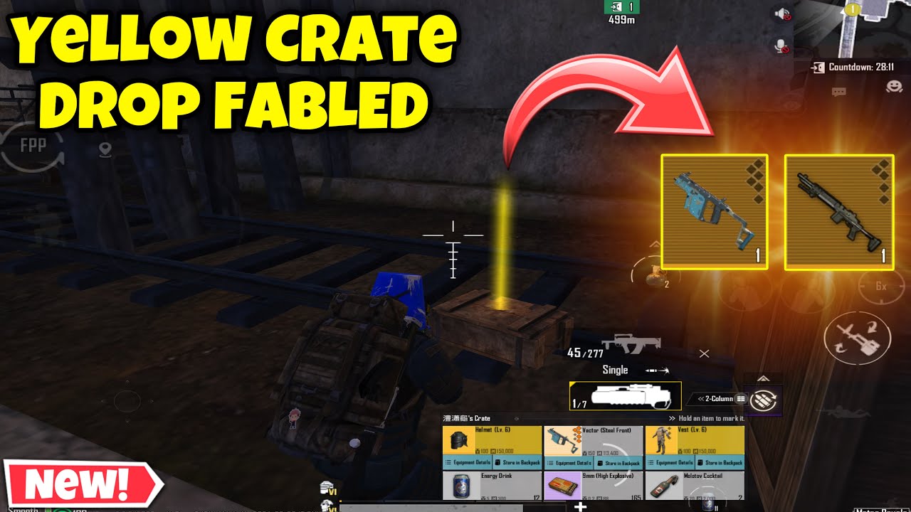 Metro Royale Yellow Crate Drop FABLED In Map 4 | PUBG METRO ROYALE ...