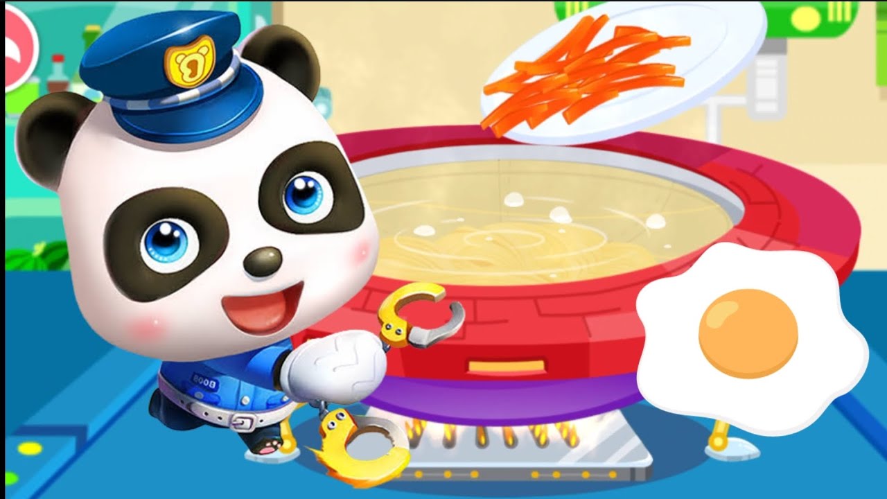 बेबी पांडा ने खाना बनाया | Little Panda Robot Kitchen | Babybus Baby ...