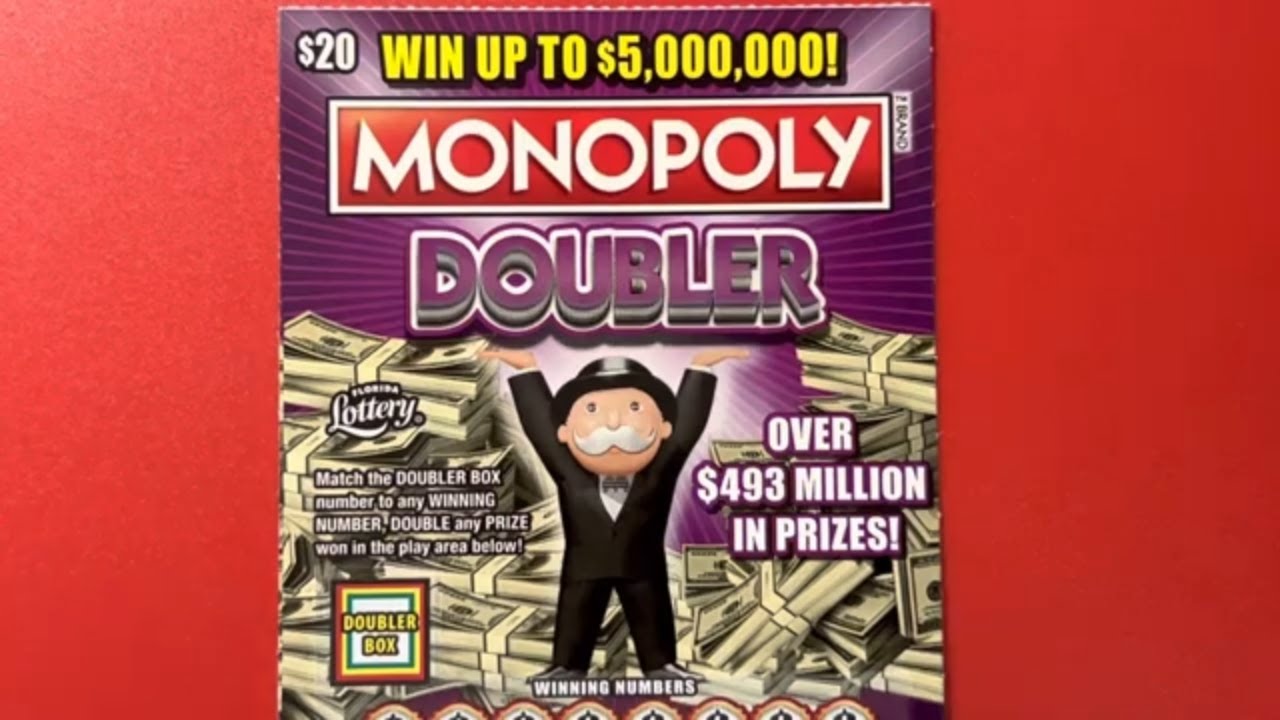 $20 MONOPOLY DOUBLER SCRATCH OFF WINNER FROM THE FLORIDA LOTTERY - YouTube
