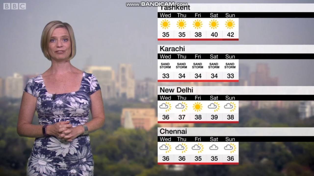 Sarah Keith-Lucas BBC World Weather - July 2nd 2018 (Part 1) - YouTube