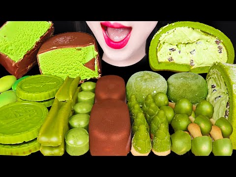 ASMR Matcha Chocolate 말차 초콜릿 먹방 Mukbang, Eating