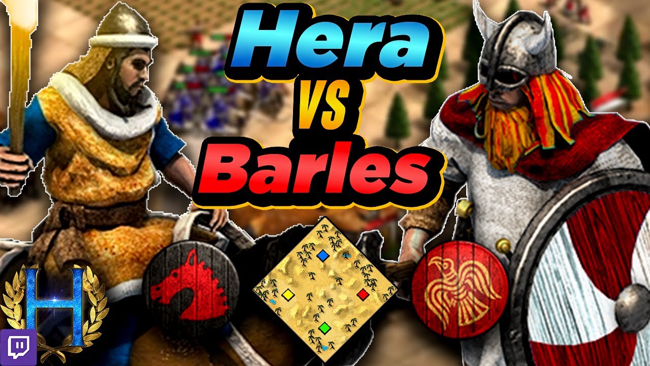 Huns vs Vikings | 1v1 Arabia | vs Barles | AoE2 - YouTube