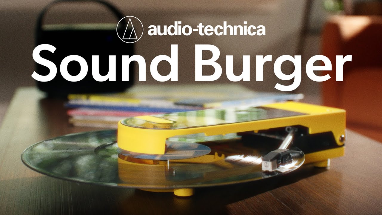 Audio-Technica AT-SB727 "Sound Burger" portable turntable with Bluetooth | Crutchfield - YouTube