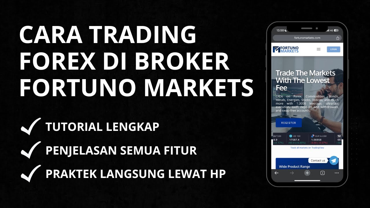 Cara Trading Forex Di Broker Fortuno Markets Praktek Lewat HP - YouTube