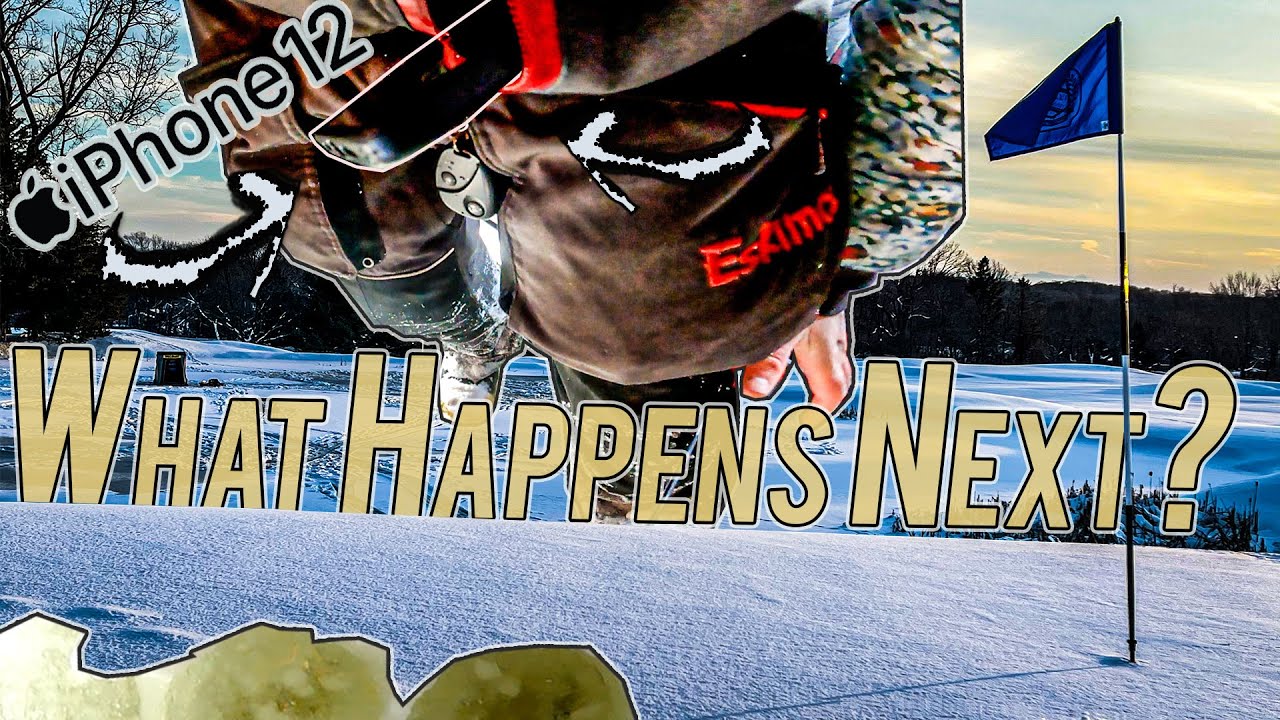 Dropped my iPhone 12 Down an Ice Fishing Hole (FAIL) - YouTube