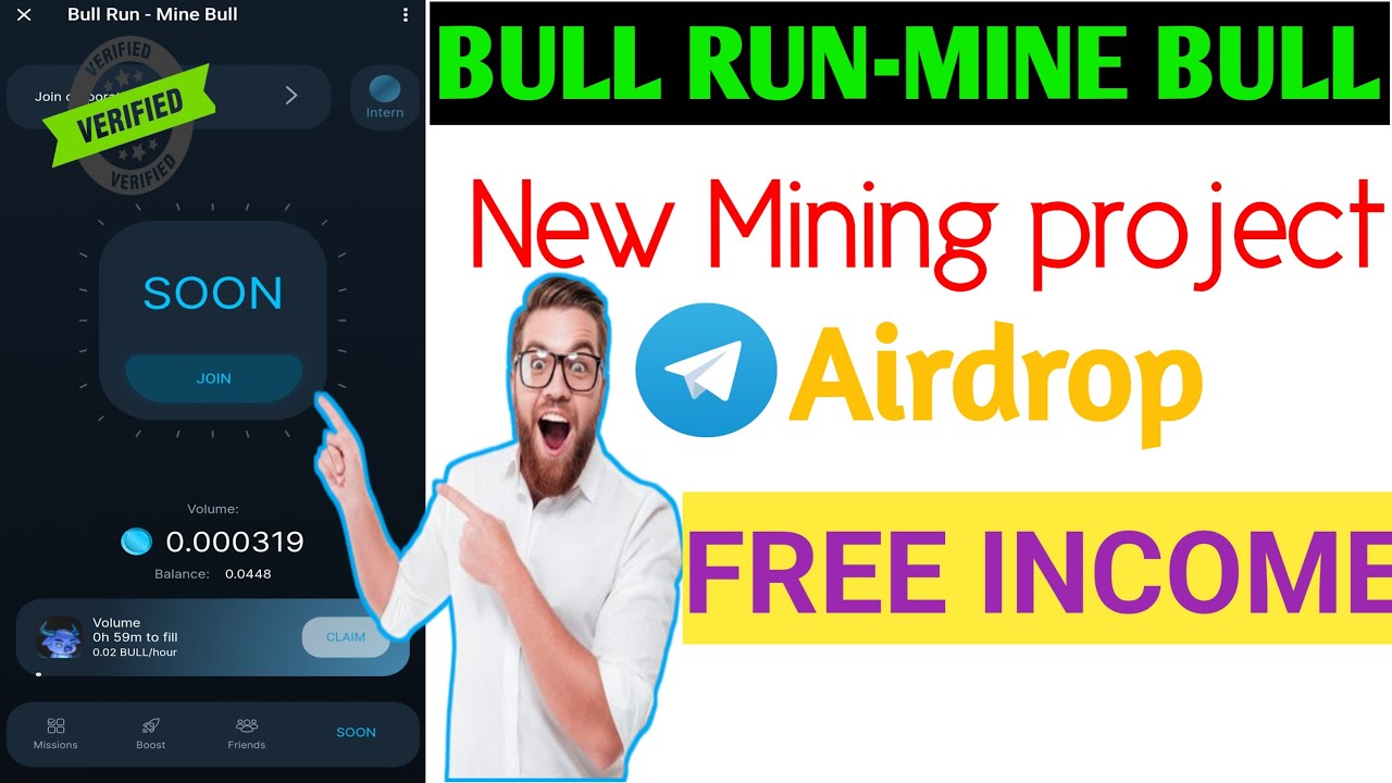 Bull Run new mining Project. Telegram Mining .Verified Project.Totally ...