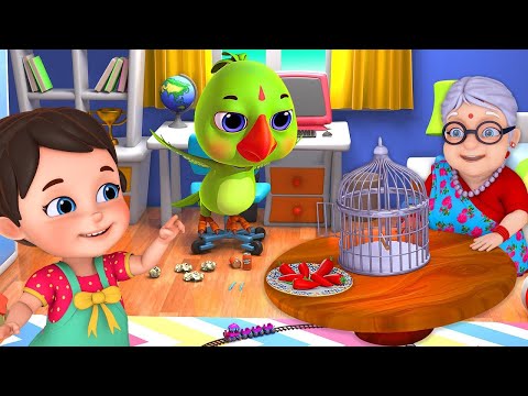 Main Tota Main Tota|मैं तोता मैं तोता|Popular Hindi Rhymes|Cartoon ...