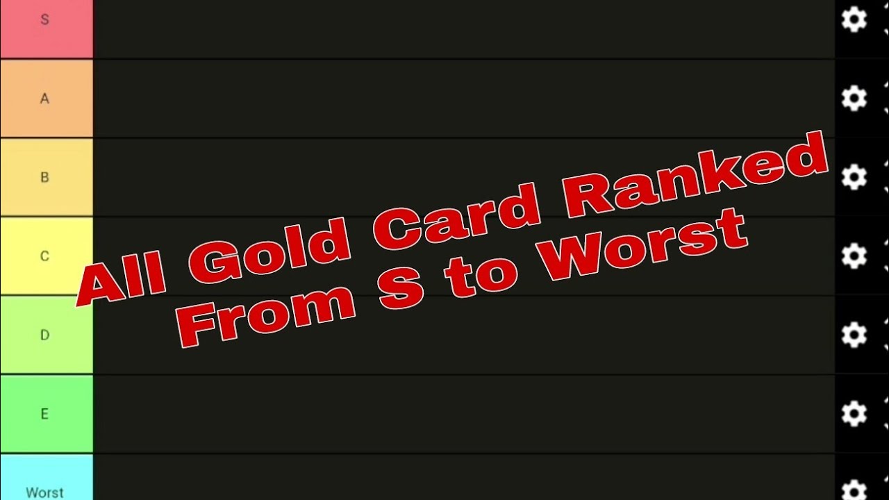 All Gold Cards Tier List in Mk Mobile - YouTube