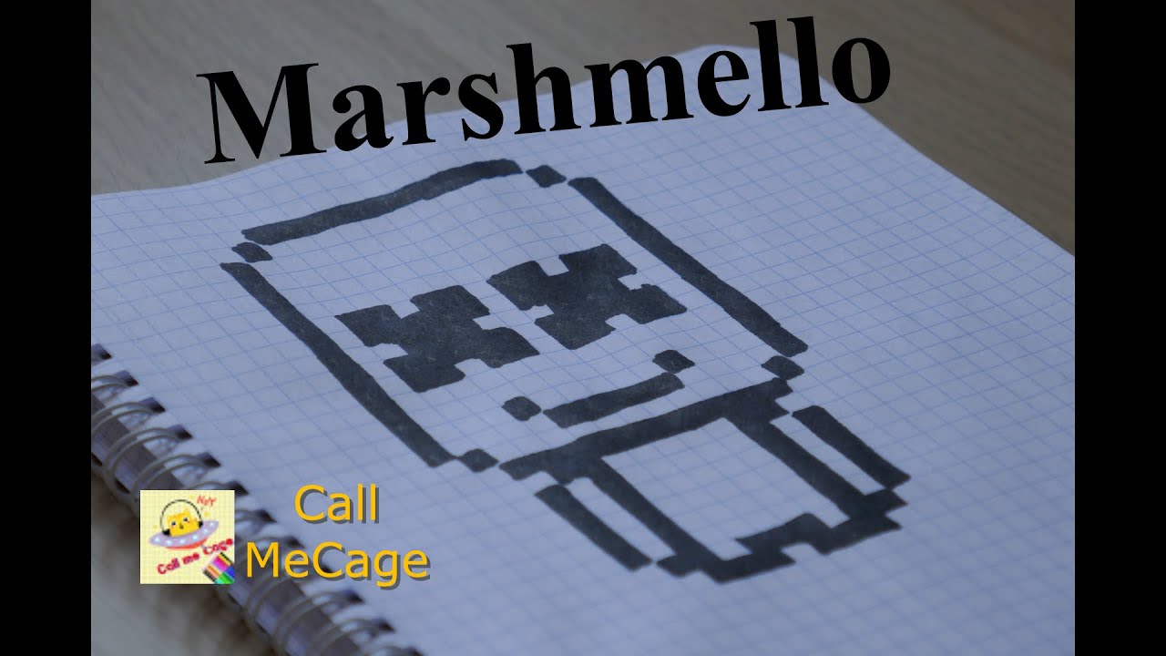МАРШМЕЛЛОУ ! marshmello РИСУНКИ ПО КЛЕТОЧКАМ - PIXEL ART - YouTube