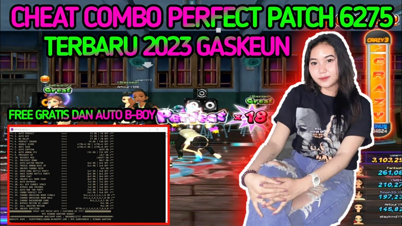 CHEAT HACK COMBO PERFECT AYODANCE AUDITION PATCH 6275 AUTO B-BOY - YouTube