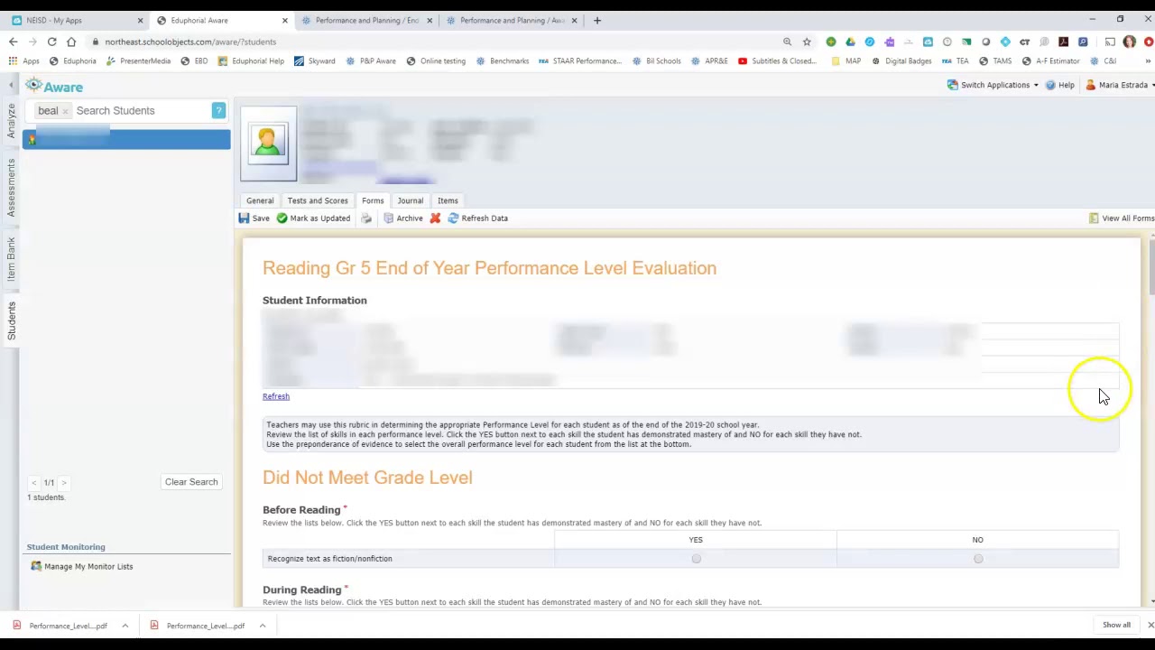 How to Use the Aware Forms for the EOY Performance Level - YouTube