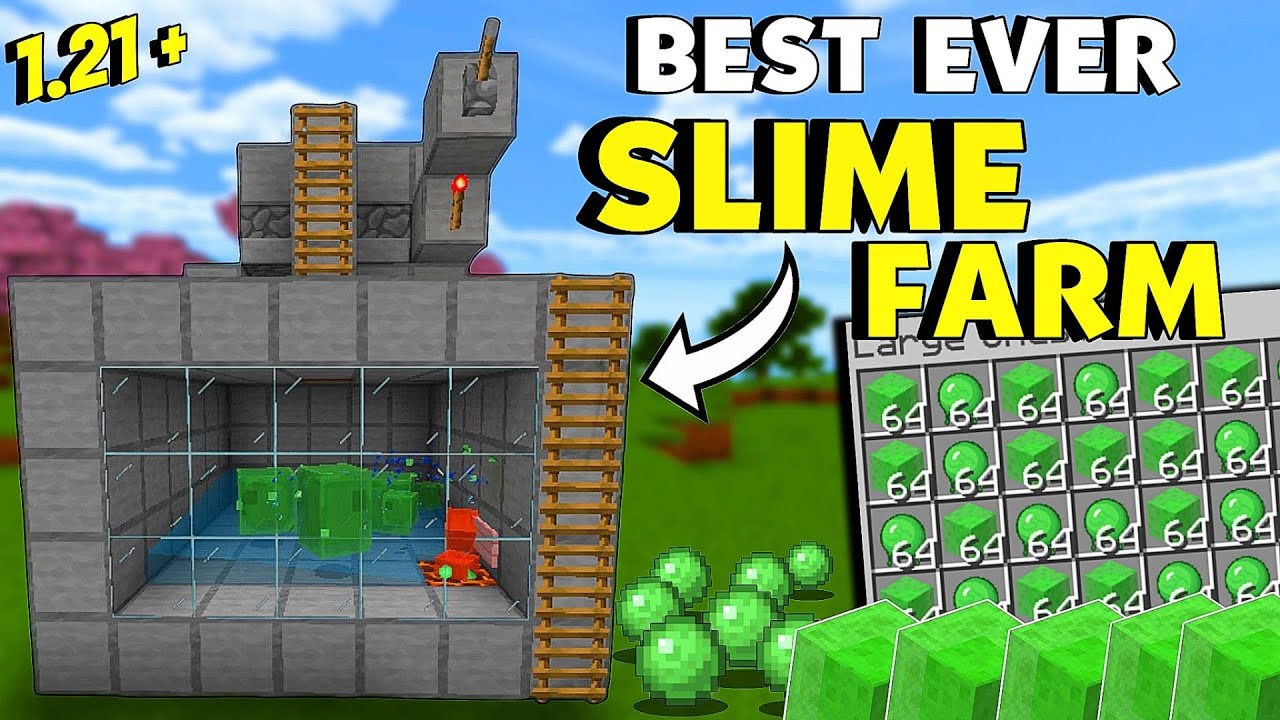 BEST EVER SLIME FARM IN MINECRAFT 1.21 ( MCPE/BEDROCK ) ! INFINITE ...