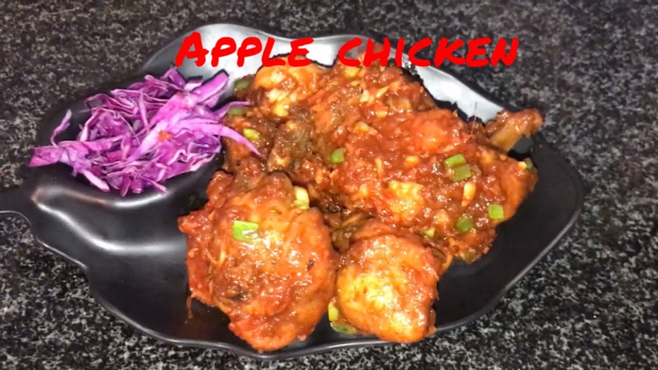 Apple chicken; lets cook with afreen; chicken lollipop - YouTube