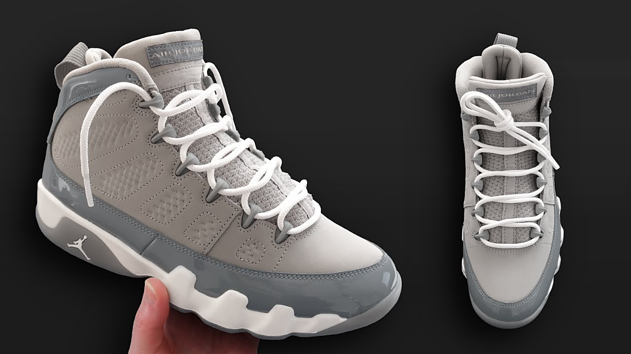 HOW TO LOOSELY LACE AIR JORDAN 9 | Featuring 'Cool Grey' - YouTube