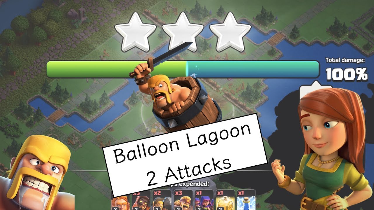 Clash of Clans Clan Capital | Balloon Lagoon 2 Attack Strategy - YouTube