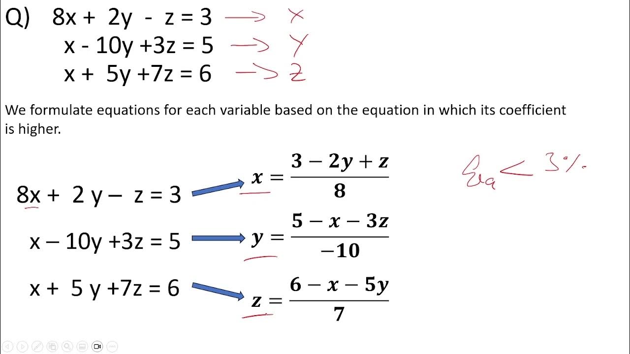 Jacobi method by scientific calculator. - YouTube