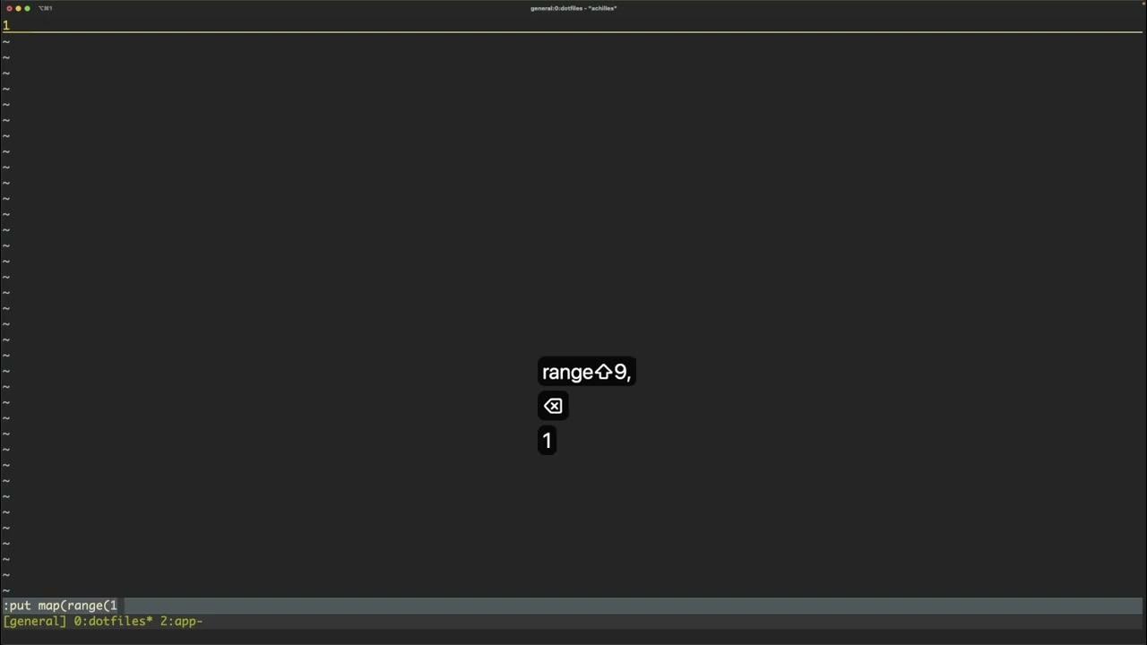 Vim Quick Tip: Incrementing/Creating a List of Numbers - YouTube