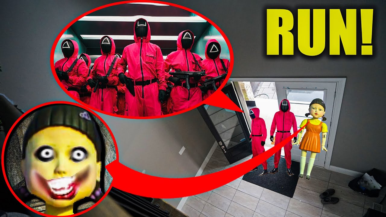 if you ever see CURSED SQUID GAME ATTACK STROMEDY'S HOUSE, RUN!! (SCARY ...
