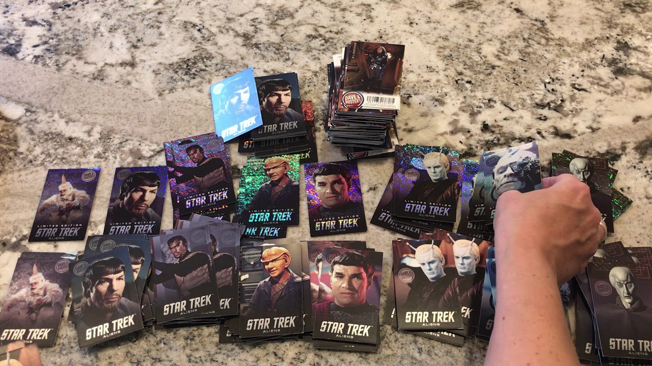 Dave & Busters Arcade - Sorting My Alien Cards Stash - YouTube