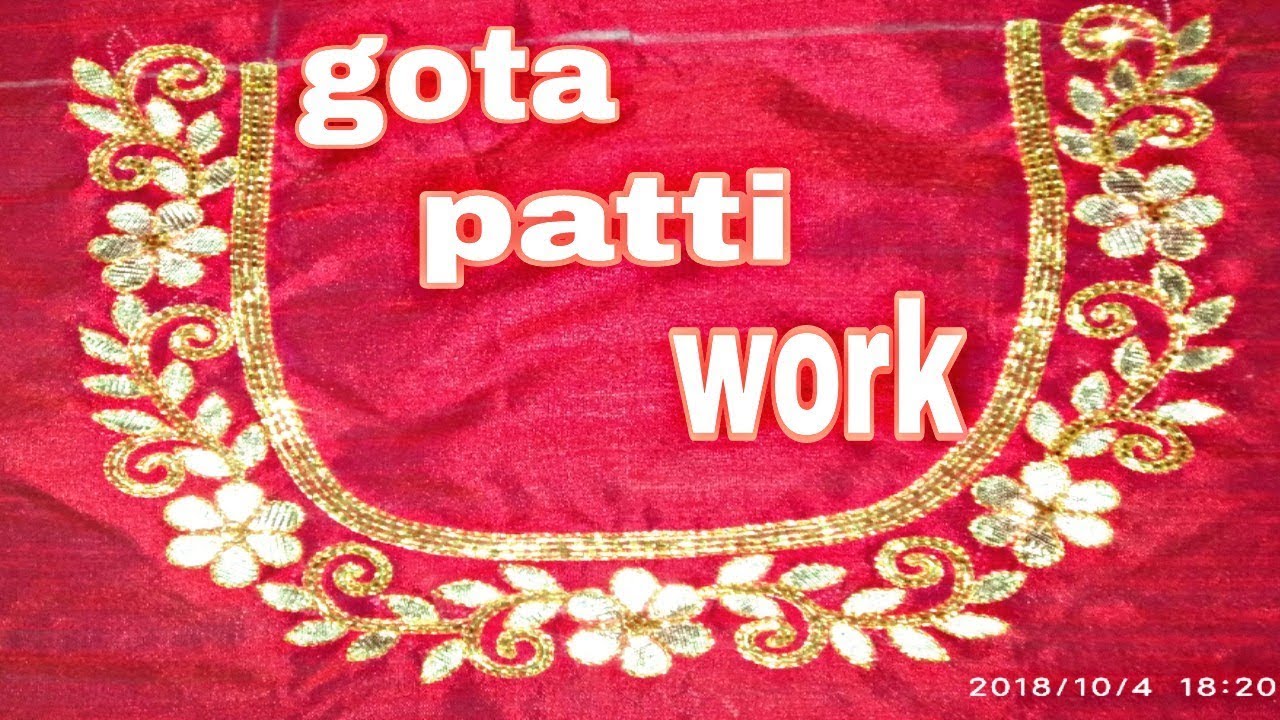 Tutorial Gota patti embroidery | hand embroidery | aari embroidery ...