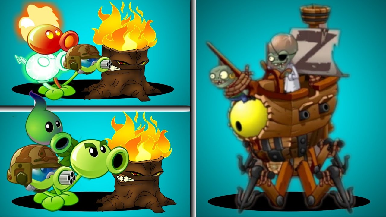 Plants vs Zombies 2 Final Boss - All FIRE Plants Power-Up vs PvZ 2 ...