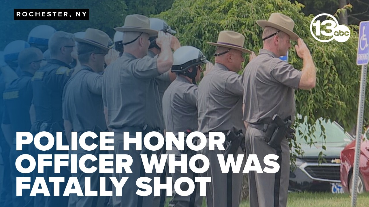 Local officers and community honor fallen police officer and Webster ...