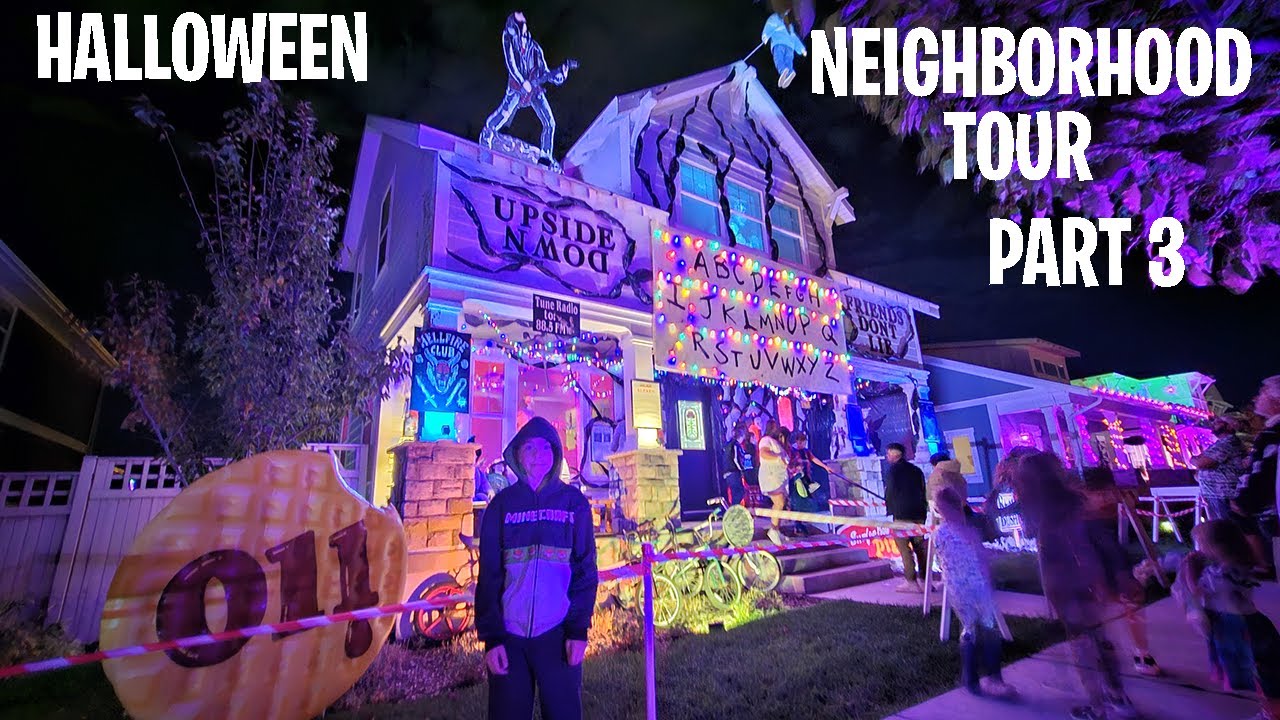 Halloween Haunt Neighborhood Tour Part 3! - YouTube