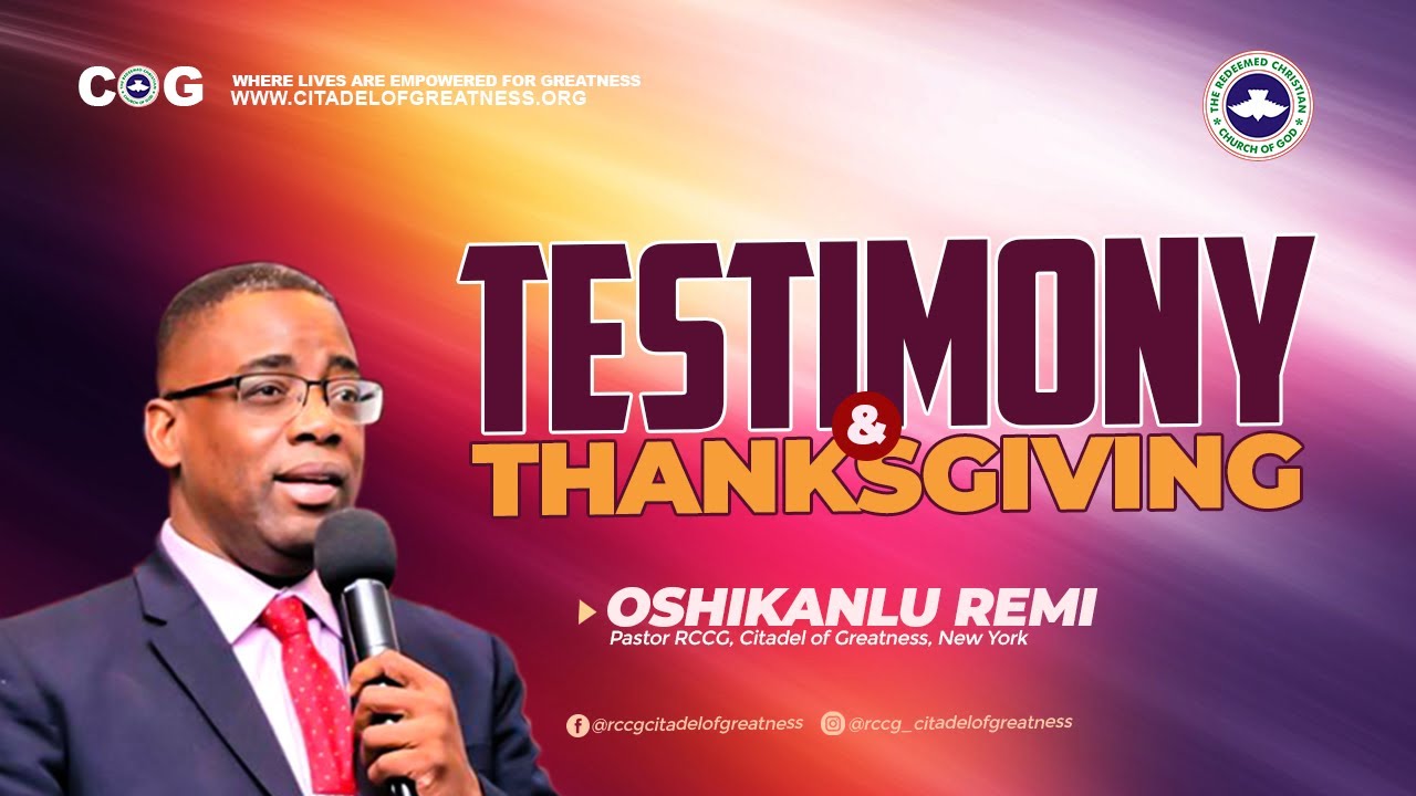 TESTIMONY & THANKSGIVING | Pastor Remi Oshikanlu | 8TH OCTOBER 2023 ...