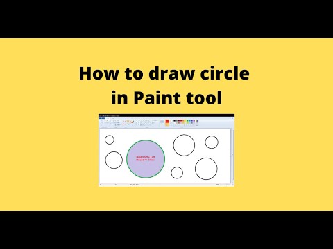 How to draw circle in Paint tool - YouTube