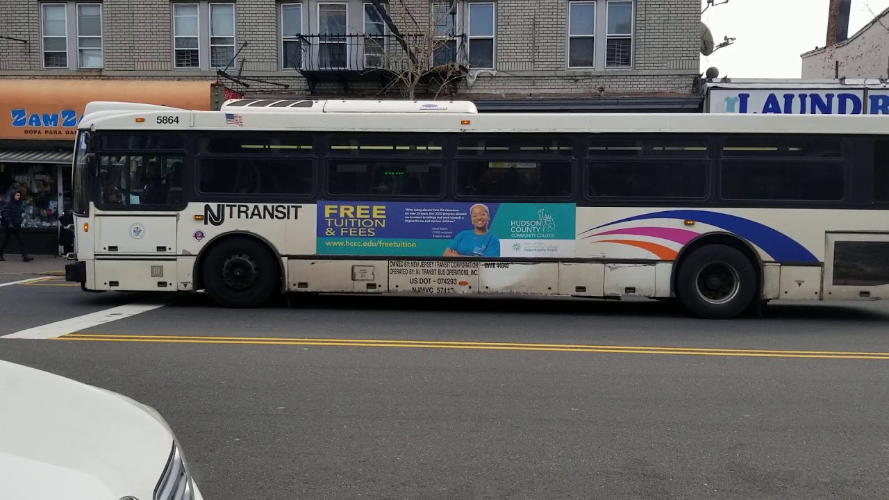 NJ Transit 84 (5864) 91st Street via Bergenline - YouTube