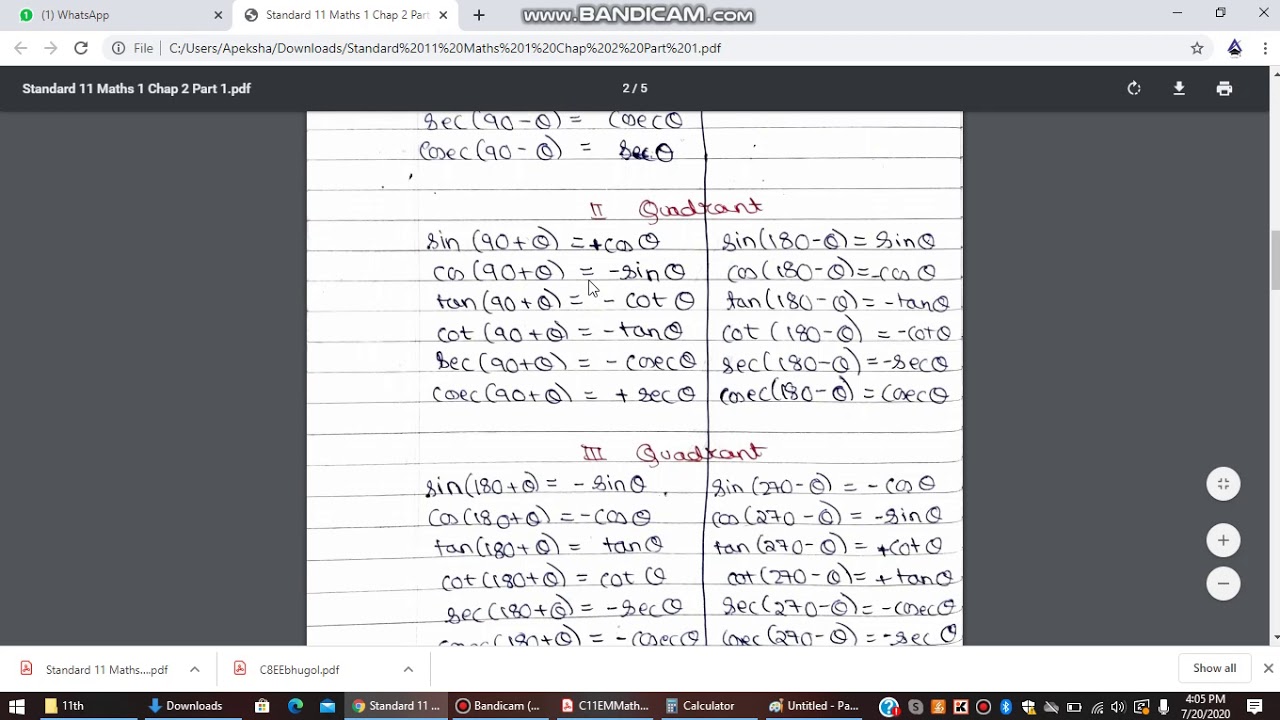 Standard 11 Maths 1 Chap 2 Part 2 - YouTube