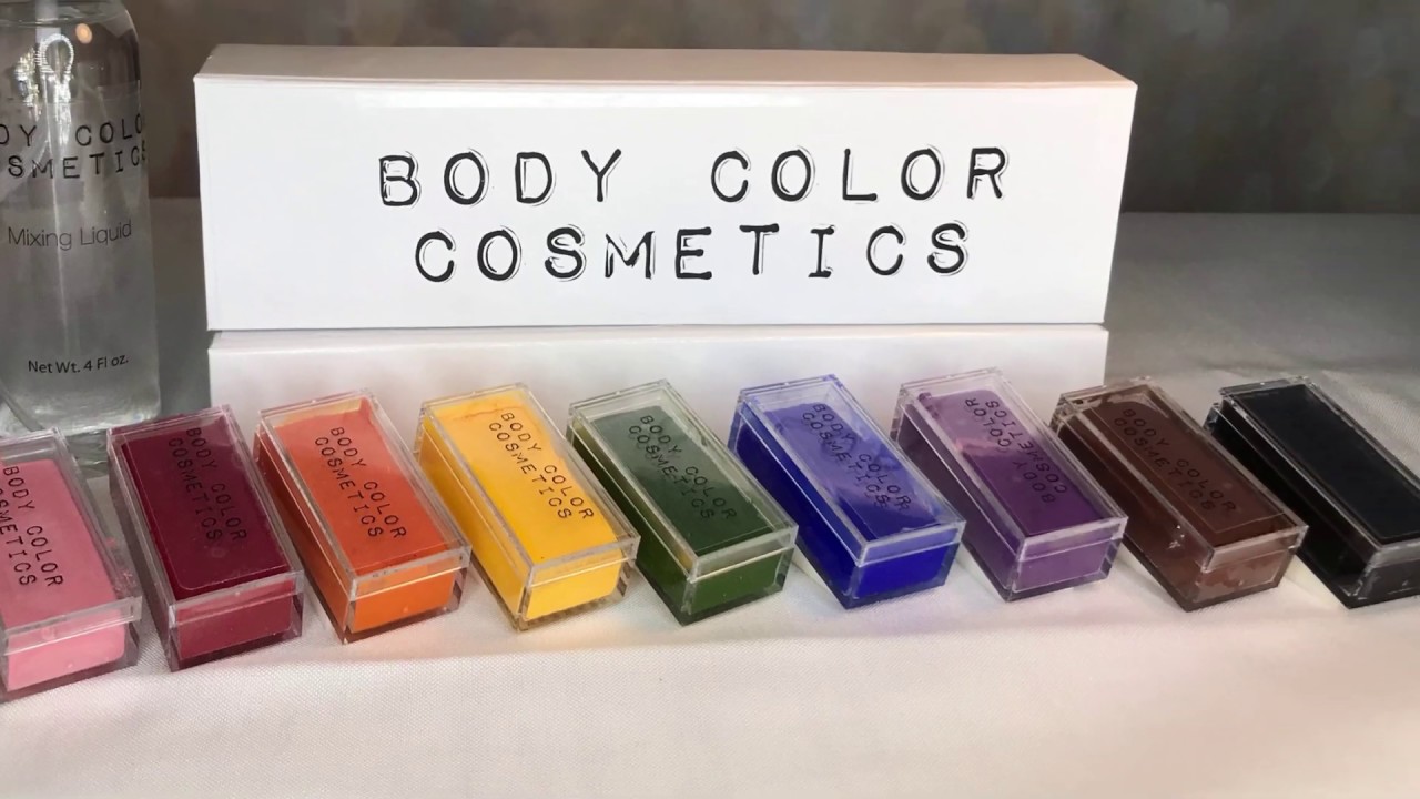 Body Color Cosmetics water resistant paint demonstration how to video ...
