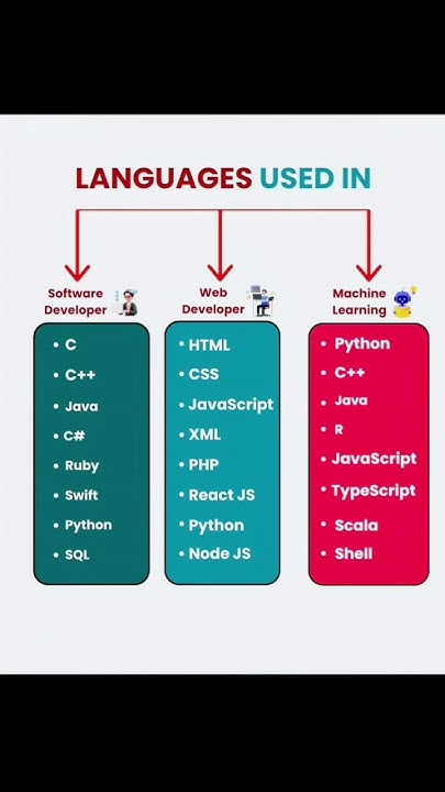 Language used in software developer, Web developer, machine learning #softwaredeveloper - YouTube