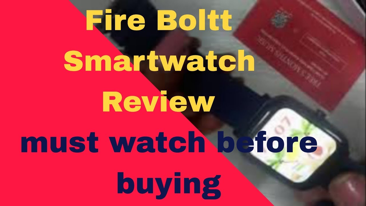 Fire Bolt Smartwatch Review.. Must watch before buying - YouTube