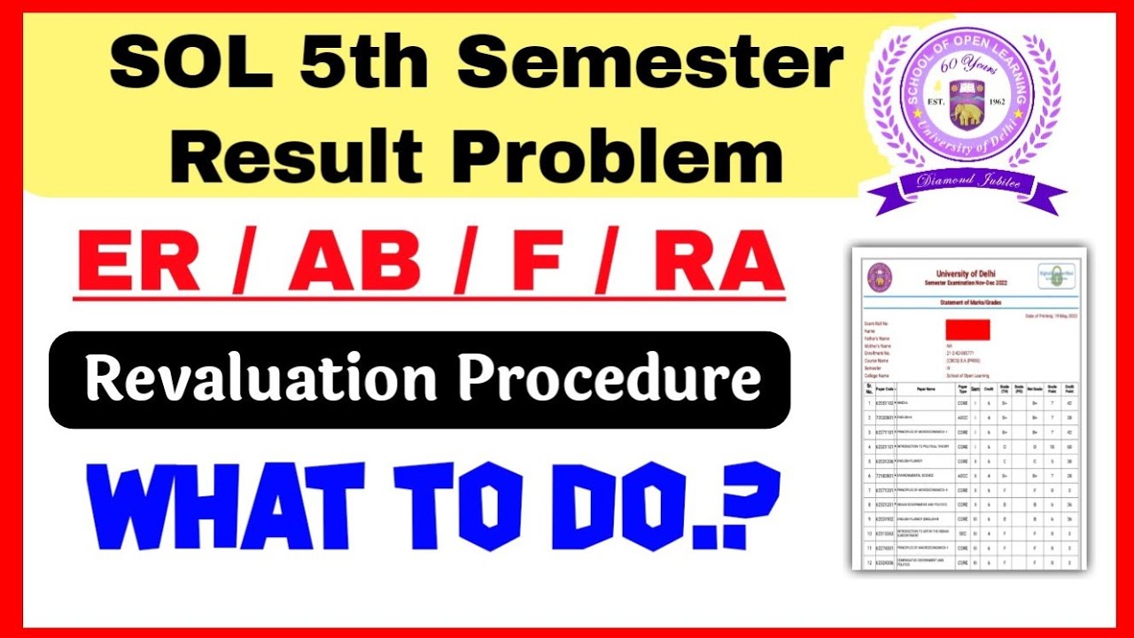 SOL 5th Semester Result Issue: ER, F AB, RA Problem Solution | Sol ...