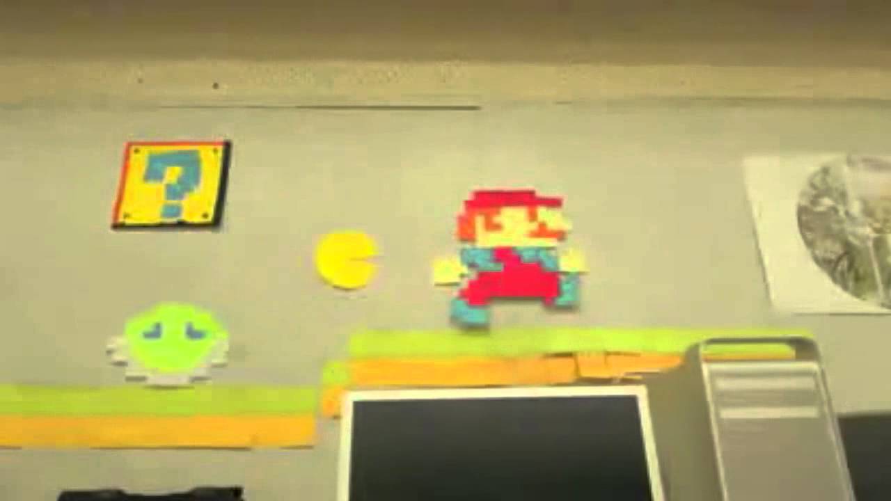 Mario Bros hecho con Post it - YouTube