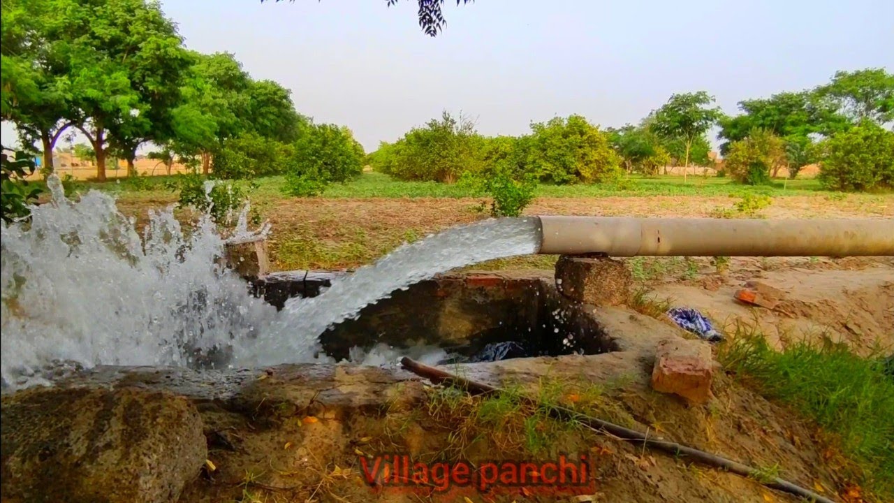 Old tube well heavy pressure water || Old Peter Diesel Engine start up ...