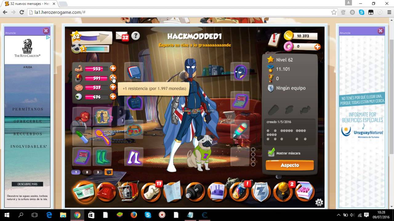 Hack de habilidades para hero zero - YouTube