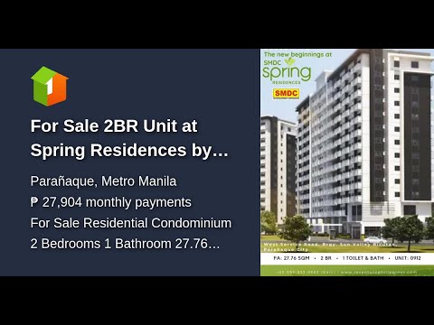 For Sale 2BR Unit at Spring Residences by SMDC - YouTube