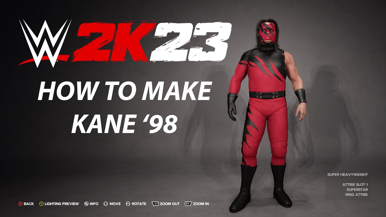 WWE 2K23 How To Make Kane '98 (Retro) - YouTube