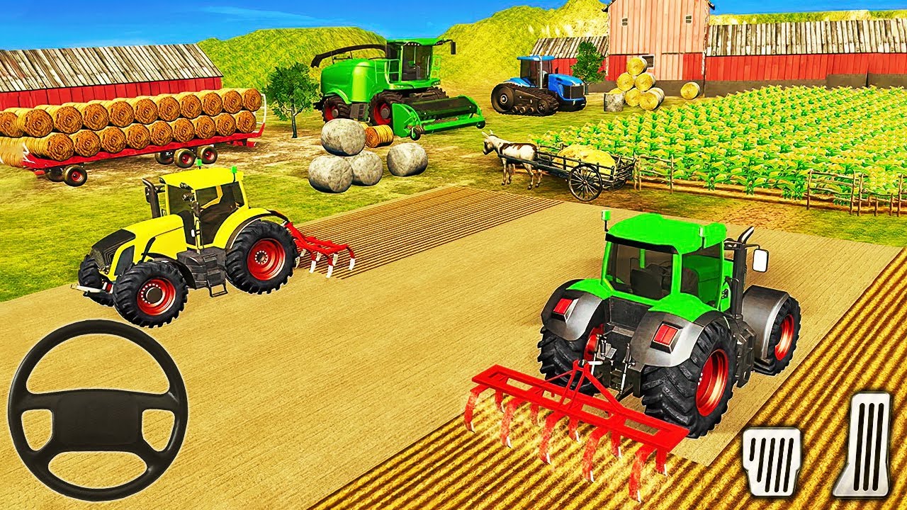 Real Tractor Farming Simulator - Tractor Driving in Sowing Field ...