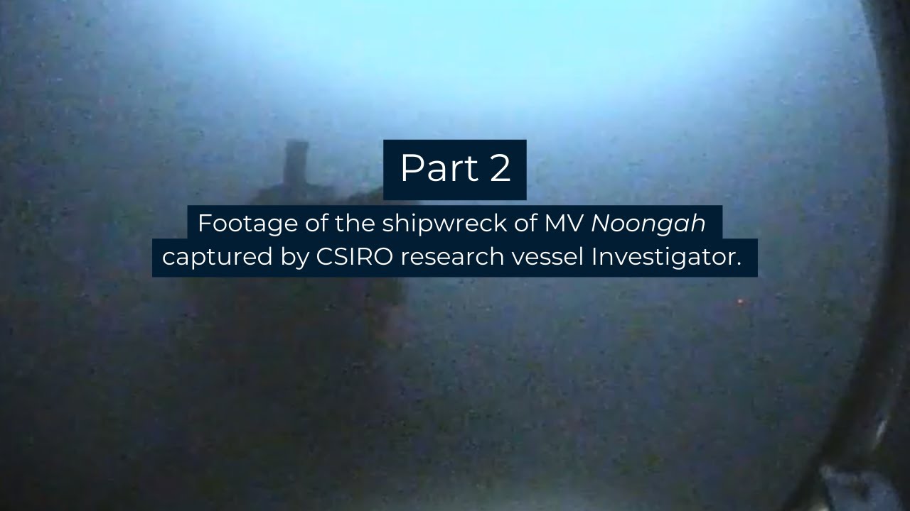 Footage of the shipwreck of MV Noongah captured by CSIRO research ...