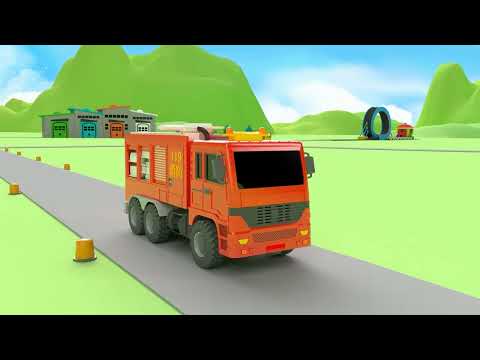 TRAIN JCB TOY CARTOON TOY HELICOPTER KA VIDEO CRANE JCB TRACTOR BUS ...