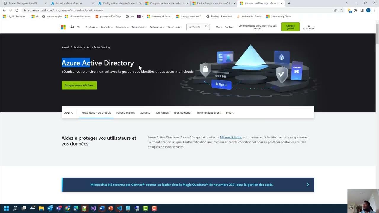 Authentification d'une application ASP.NET Core avec Azure Active Directory - YouTube