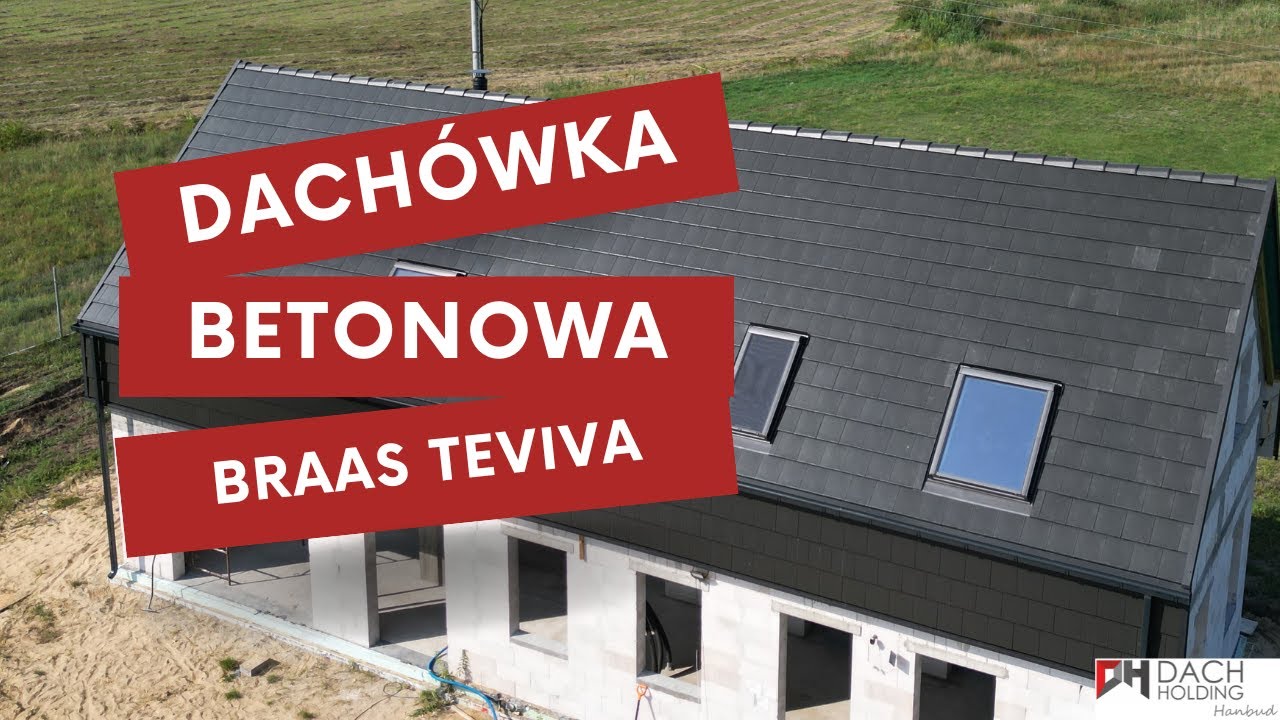 Dachówka betonowa Braas Teviva na dachu i elewacji - YouTube