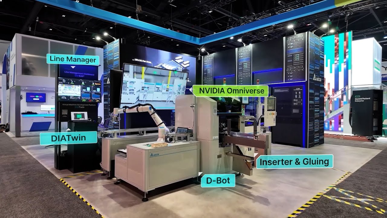 Delta Cyber Physical Demo Line in GTC 2025 - YouTube