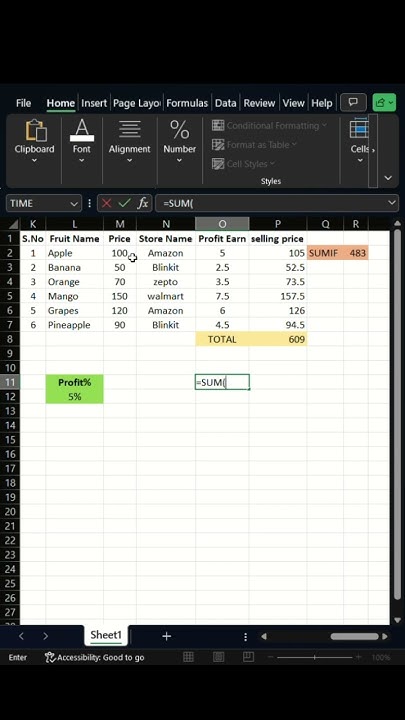 Sum Function Youtubeshorts New Exceltricks Exceltech Excel Exceltips Msexceltutorial Excelworld