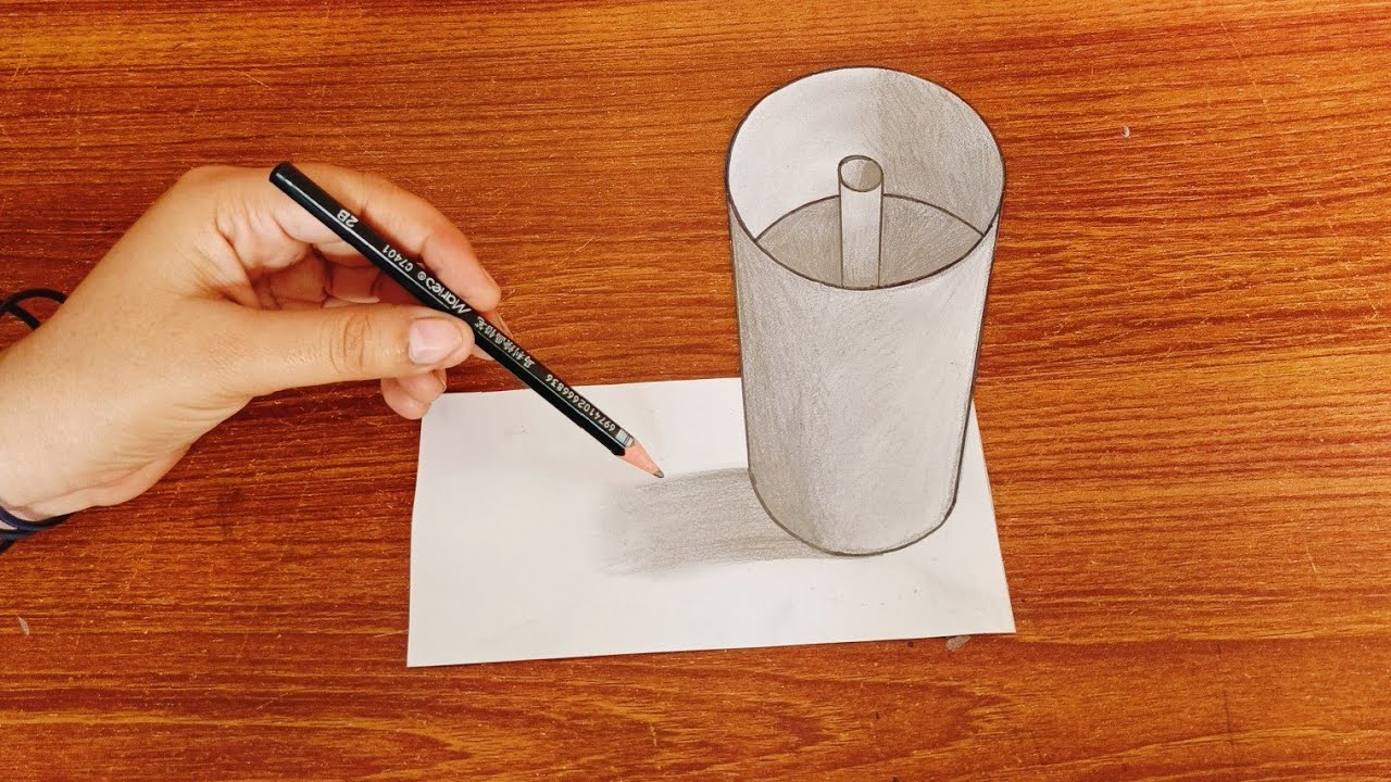 Trick art!! 3d drawing on paper for beginners - How to draw 3d ...